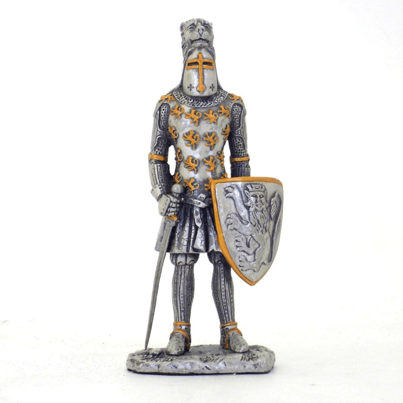 Statuette - Noble chevalier avec avec son épée et son bouclier à ...