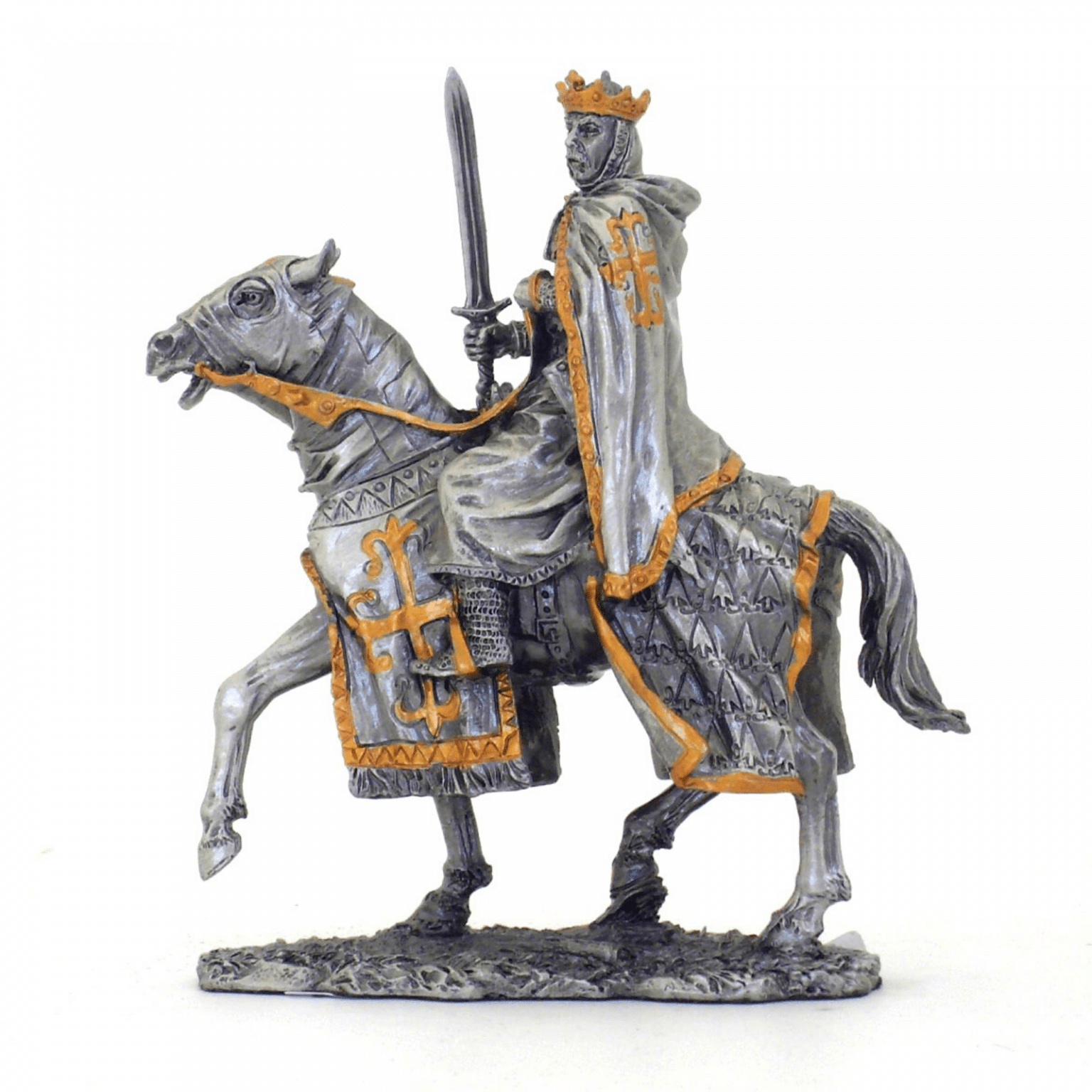 Statuette - Chevalier des Croisades avec bouclier - Statuette.fr
