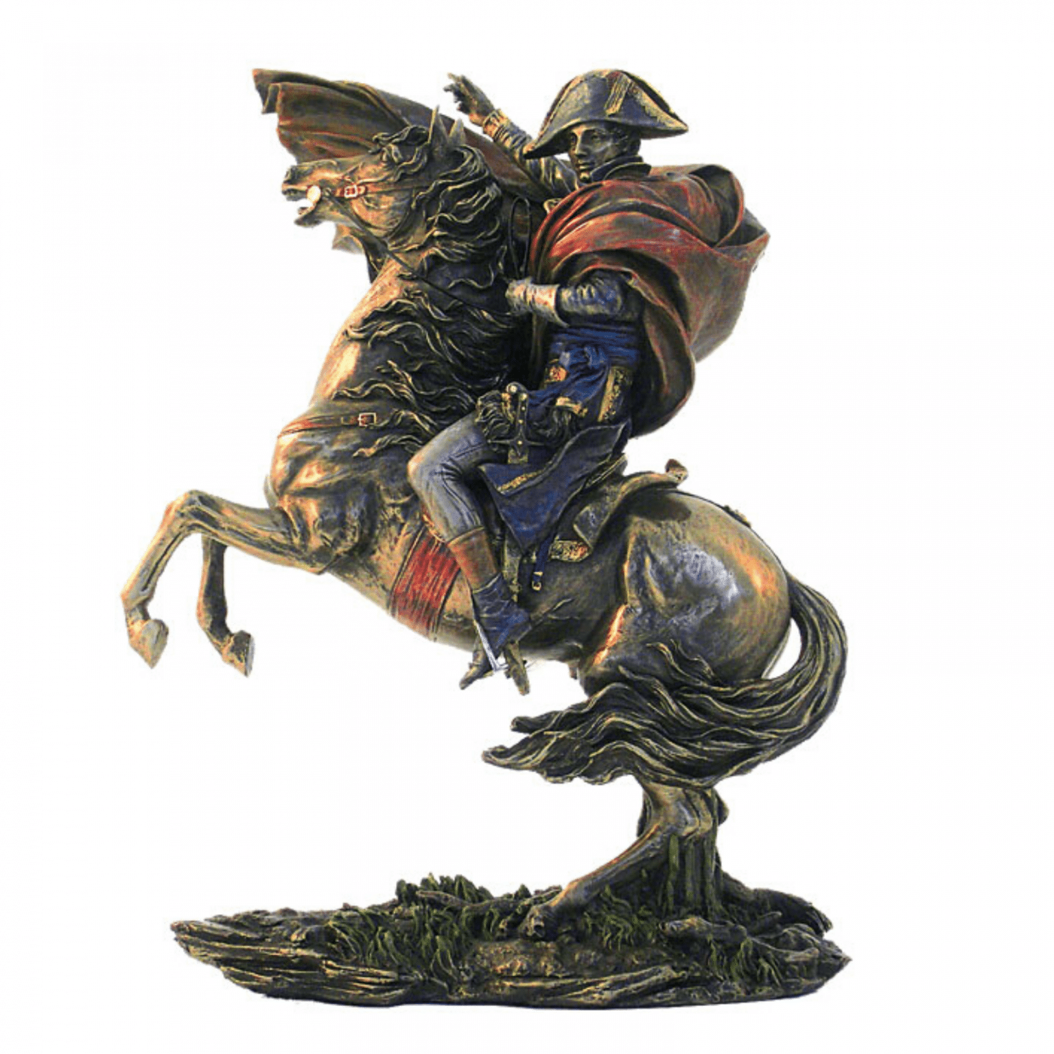 Statuette - Napoléon à cheval inspiré du tableau de JL David - Statuette.fr